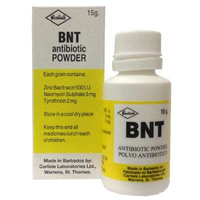 BNT Antibiotic Powder 15 gr - Benu-Curacao