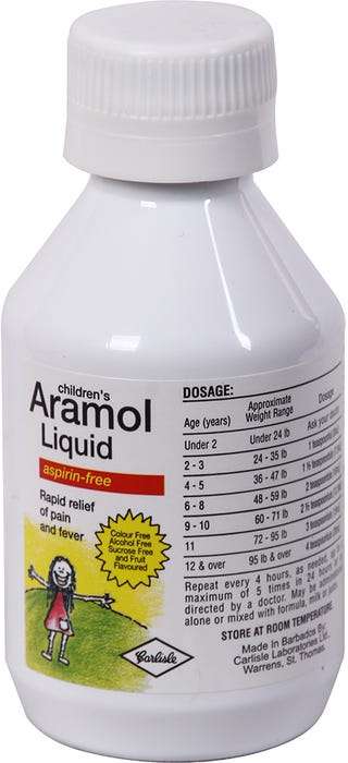 Children’s Aramol Liquid, 125 ml – Benu-Aruba